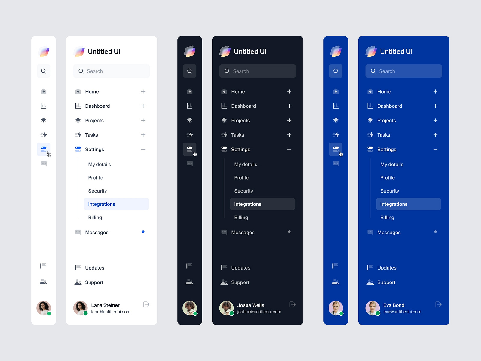 Dual-tier sidebar navigation — Untitled UI by Jordan Hughes® on Dribbble Dual-tier sidebar navigation — Untitled UI by Jordan Hughes® on Dribbble