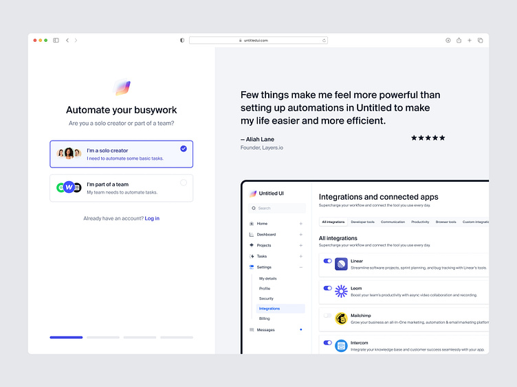 Onboarding — Untitled UI by Jordan Hughes® on Dribbble