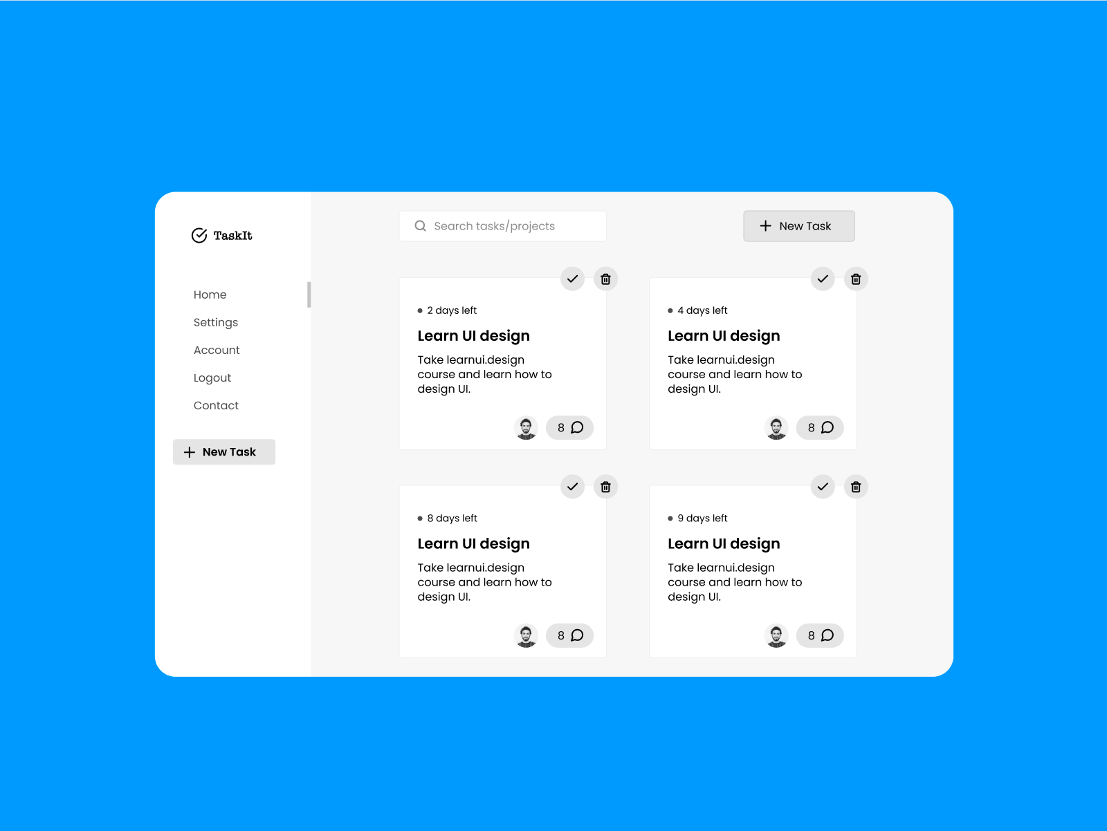 Task/Project Management Wireframe by Josh Ternyak on Dribbble