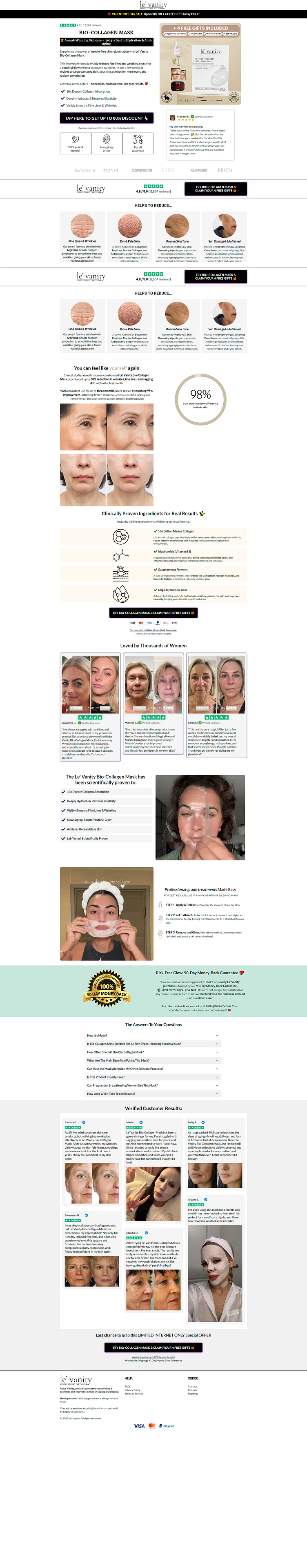 Bio Collagen Mask Funnelish Funnel Template by Jahin Shahriar on Dribbble
