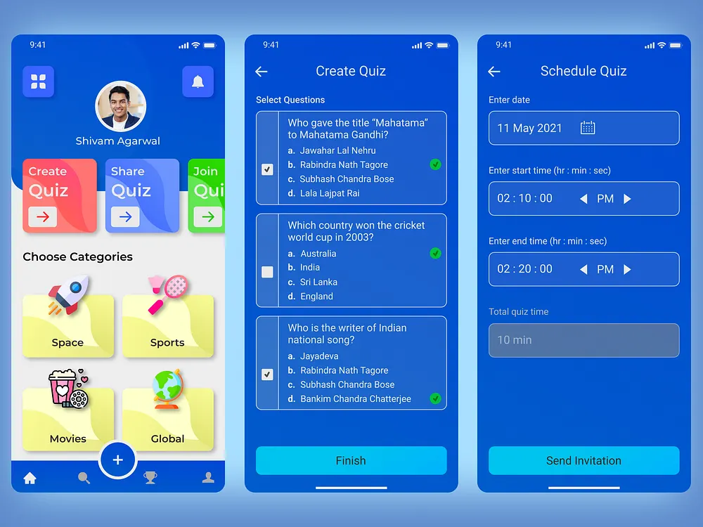 Quiz App Ui Designs Themes Templates And Downloadable Graphic
