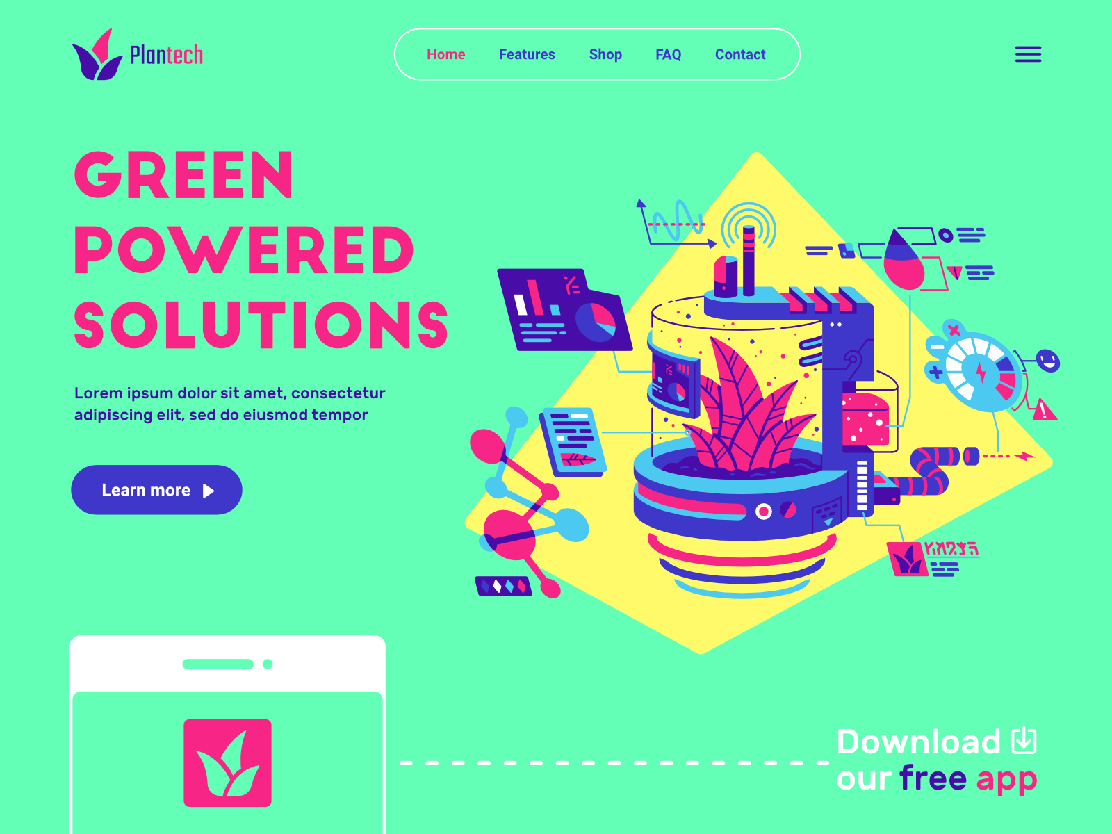 Plant tech webdesign by Thierry Fousse on Dribbble