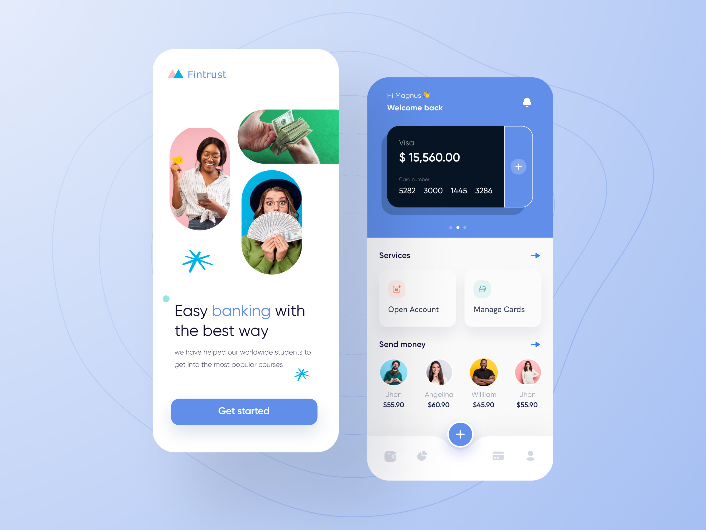 Fintrust Banking app by Inverse Studio on Dribbble