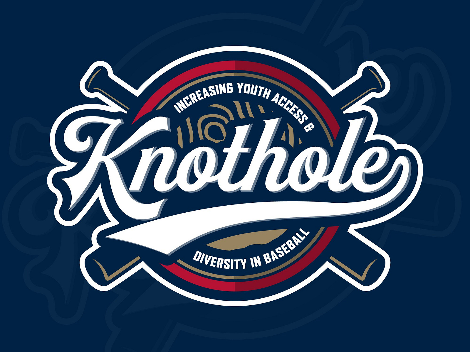 baseball emblem logo for Knothole by SKI 14 on Dribbble