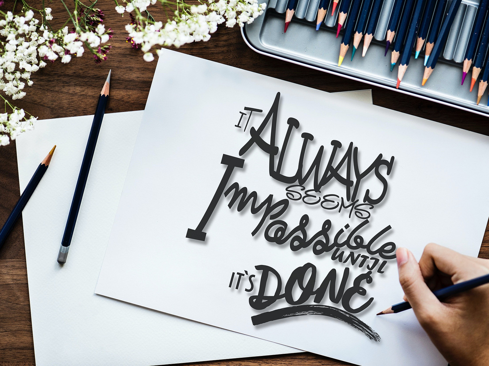 hand lettering by Muneeza Nasr on Dribbble