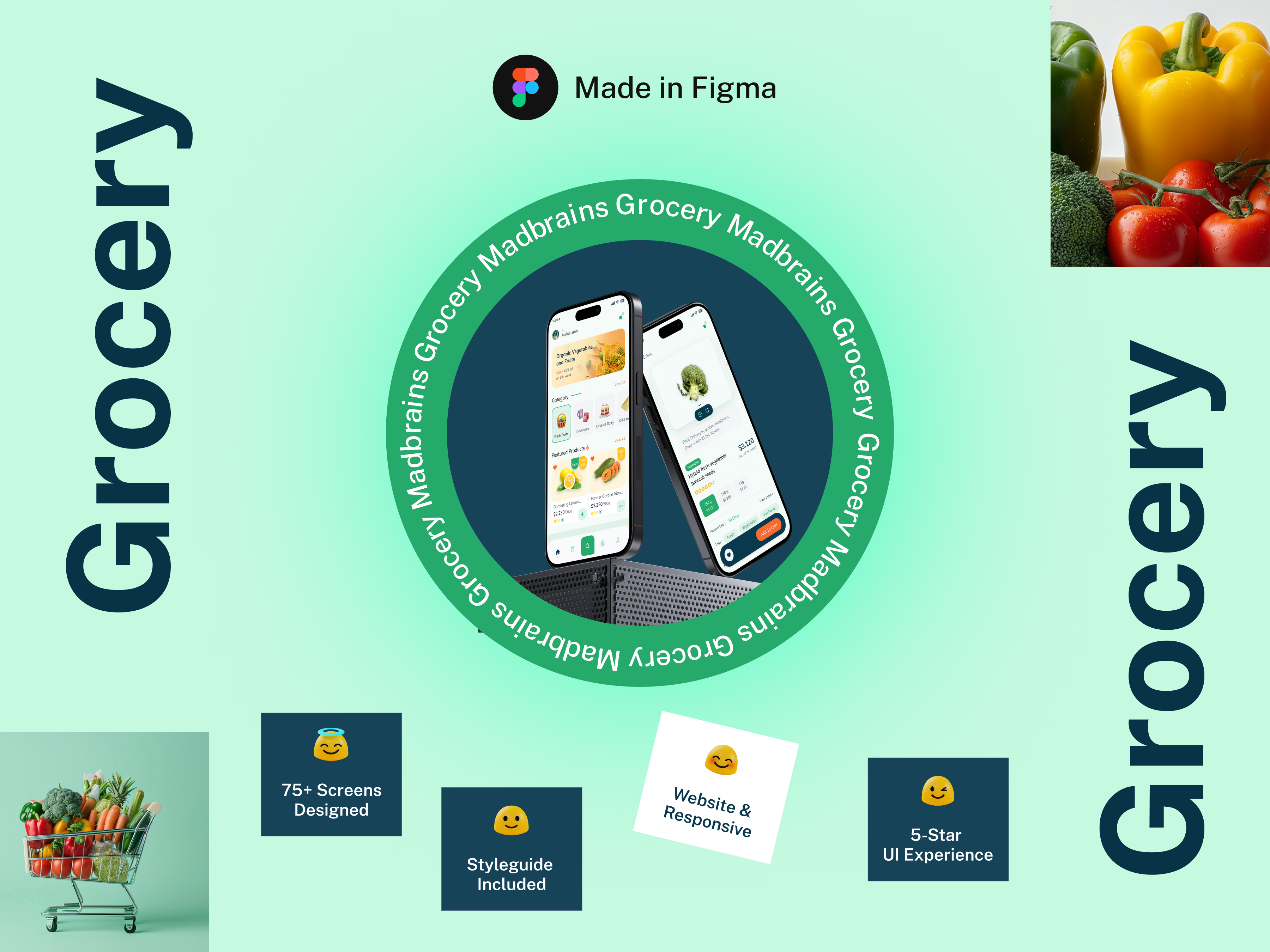 Grocery shop website ui by The Mad Brains on Dribbble