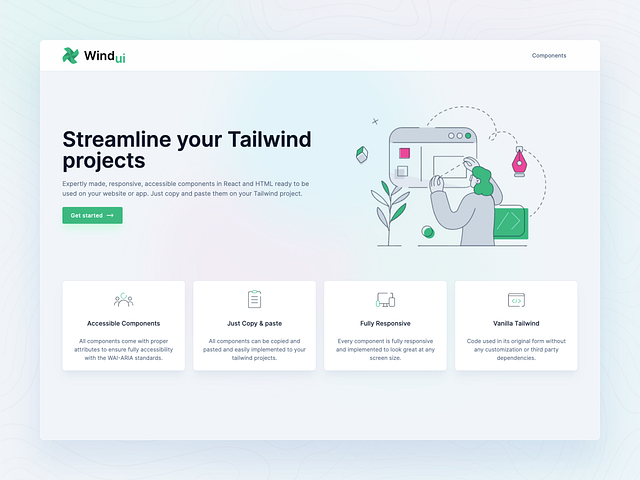 Wind Ui The Tailwind Css Component Library By Christos On Dribbble