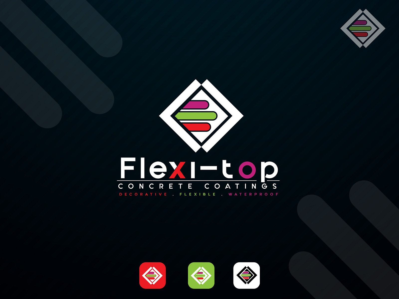 Flexi-Top - flexible concrete resurfacing Logo Design by Unika Infocom ...