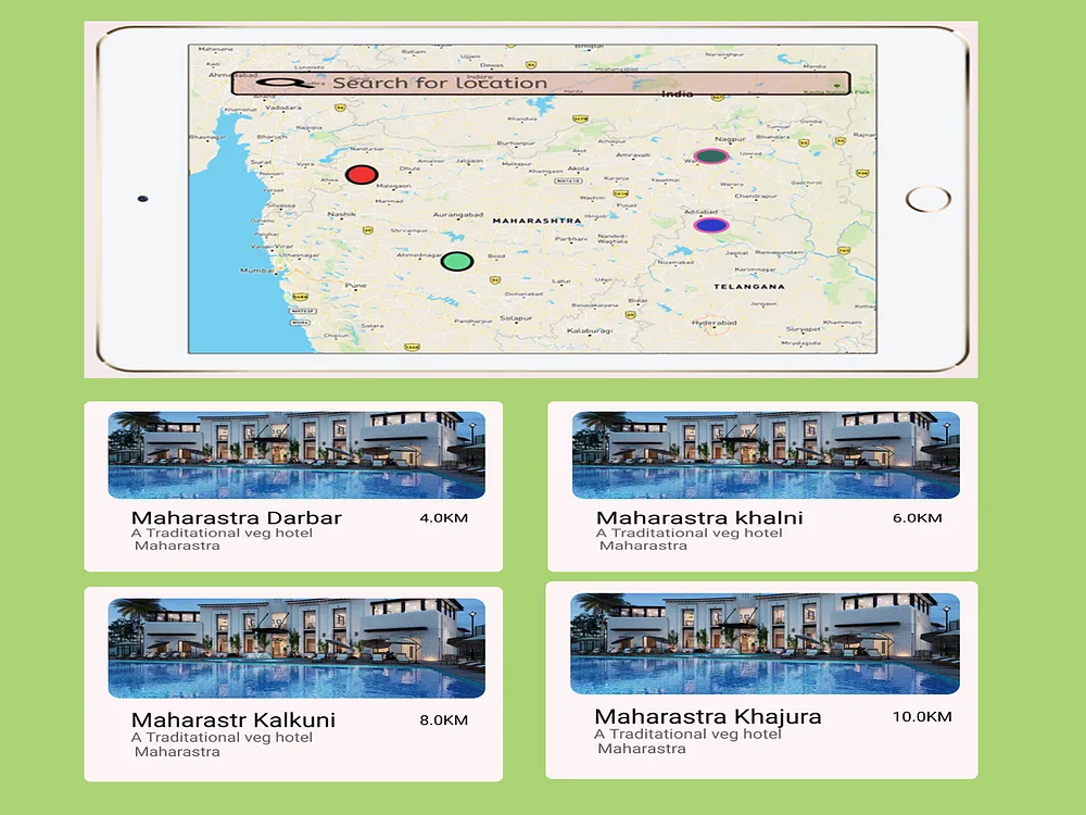 Map UI Template designs, themes, templates and downloadable graphic ...