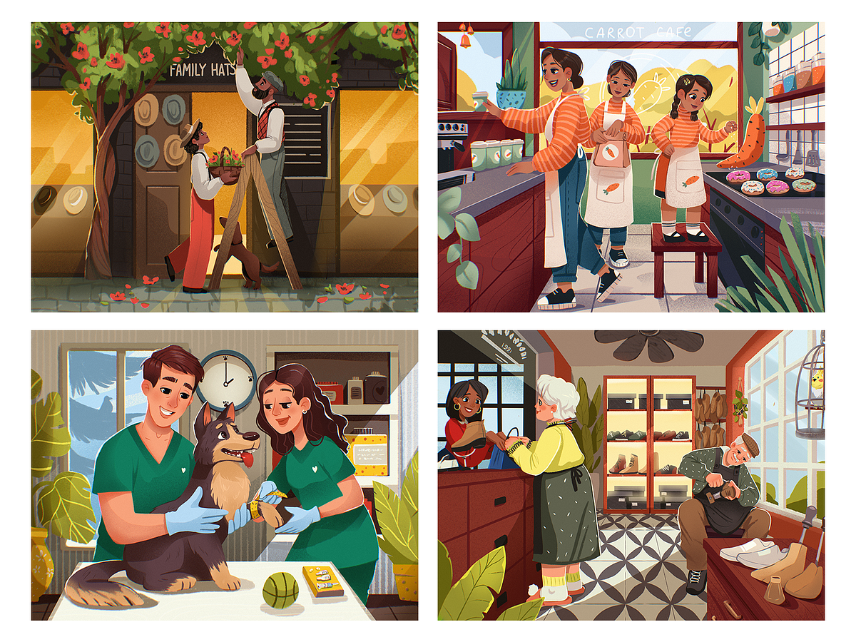 Small Family Businesses in Illustrations by tubik.arts on Dribbble