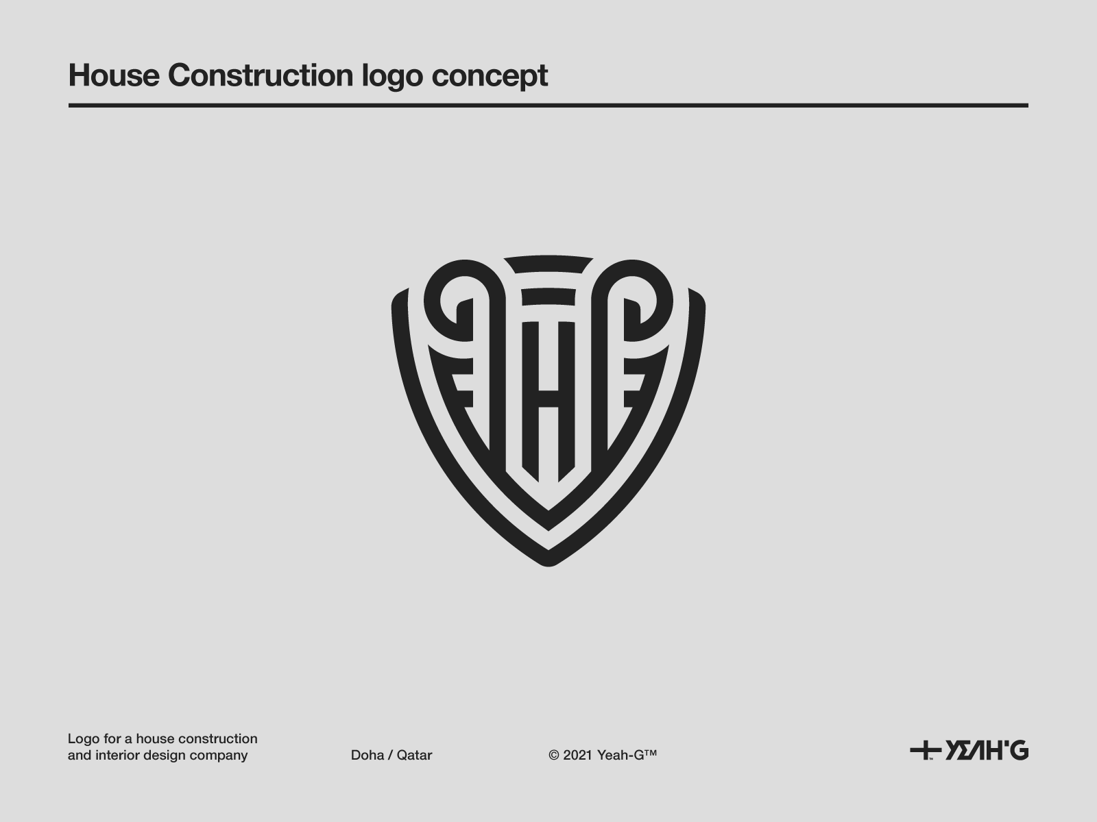 House Construction Qatar logo concept by Jerzy Zaręba on Dribbble