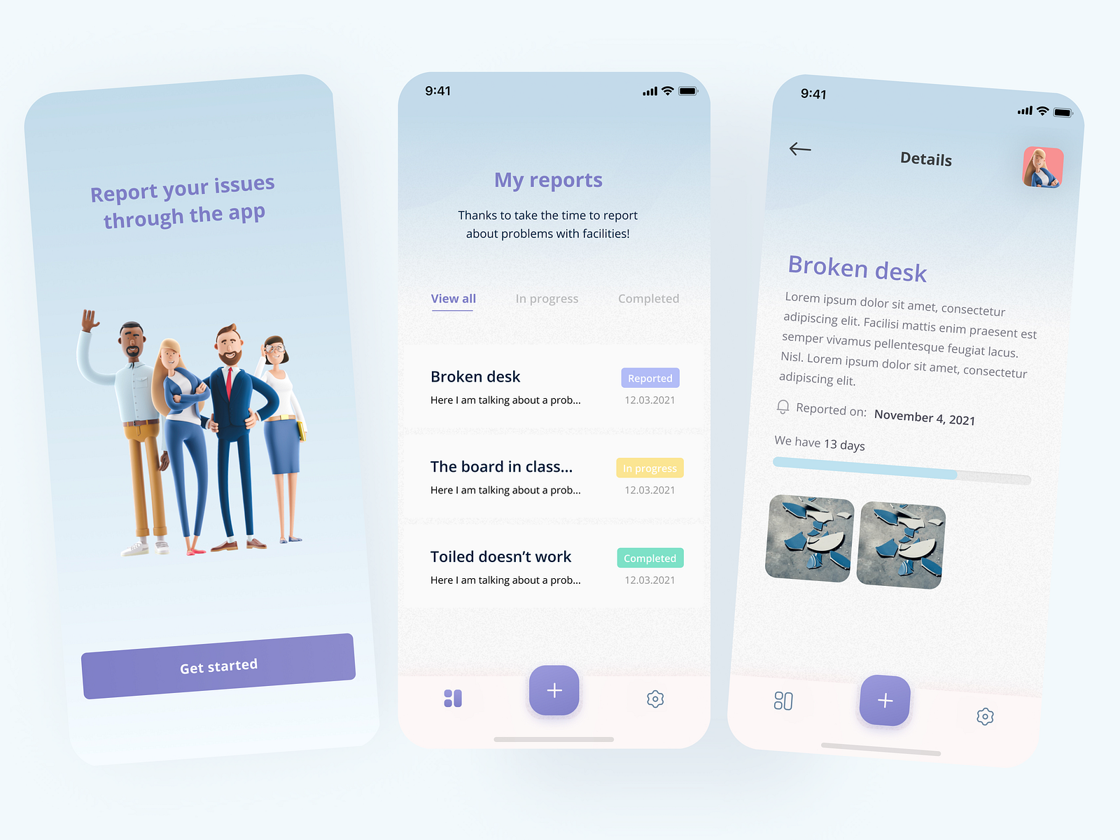 Reporting Issues App by Sena Bajraktarevic on Dribbble
