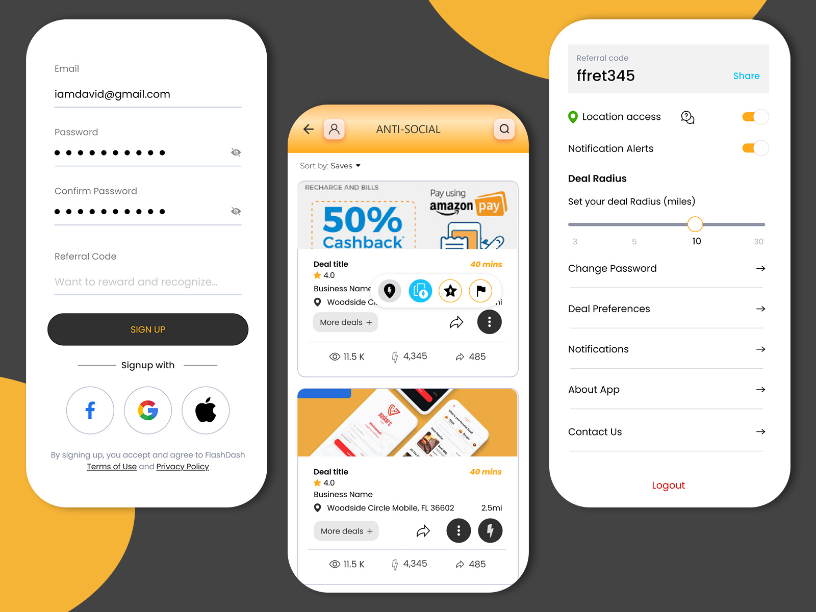 App Concept for Finding The Best Local Deals by Prismetric on Dribbble