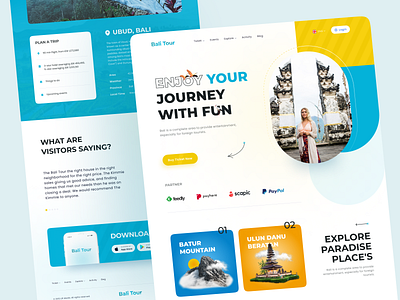 🚀 Tourism Landing Page by Fariz Al Faridli 👍 for 10am Studio on Dribbble