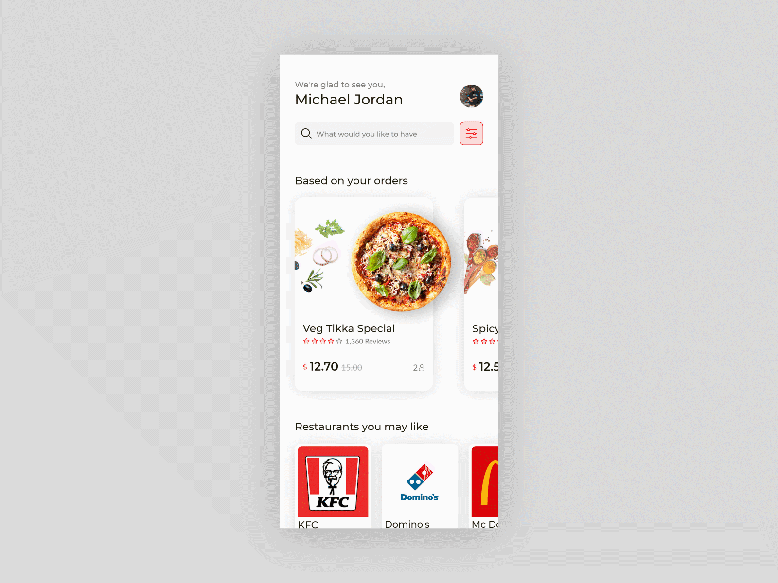 Food Application Transition Concept by Sai Nath on Dribbble