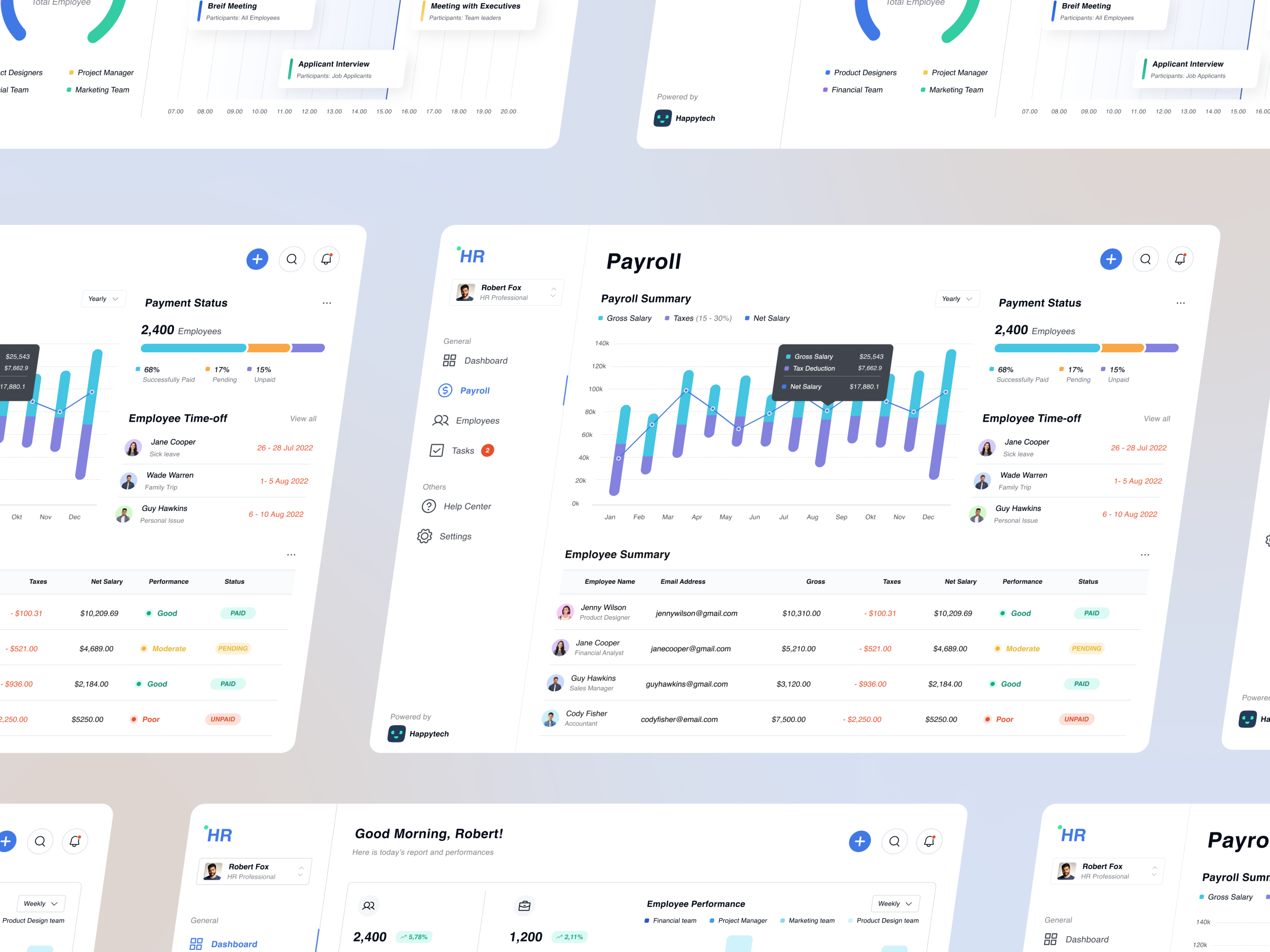 HR Management Dashboard - Payroll Page by Michael Stevanus Hartono ️ on ...