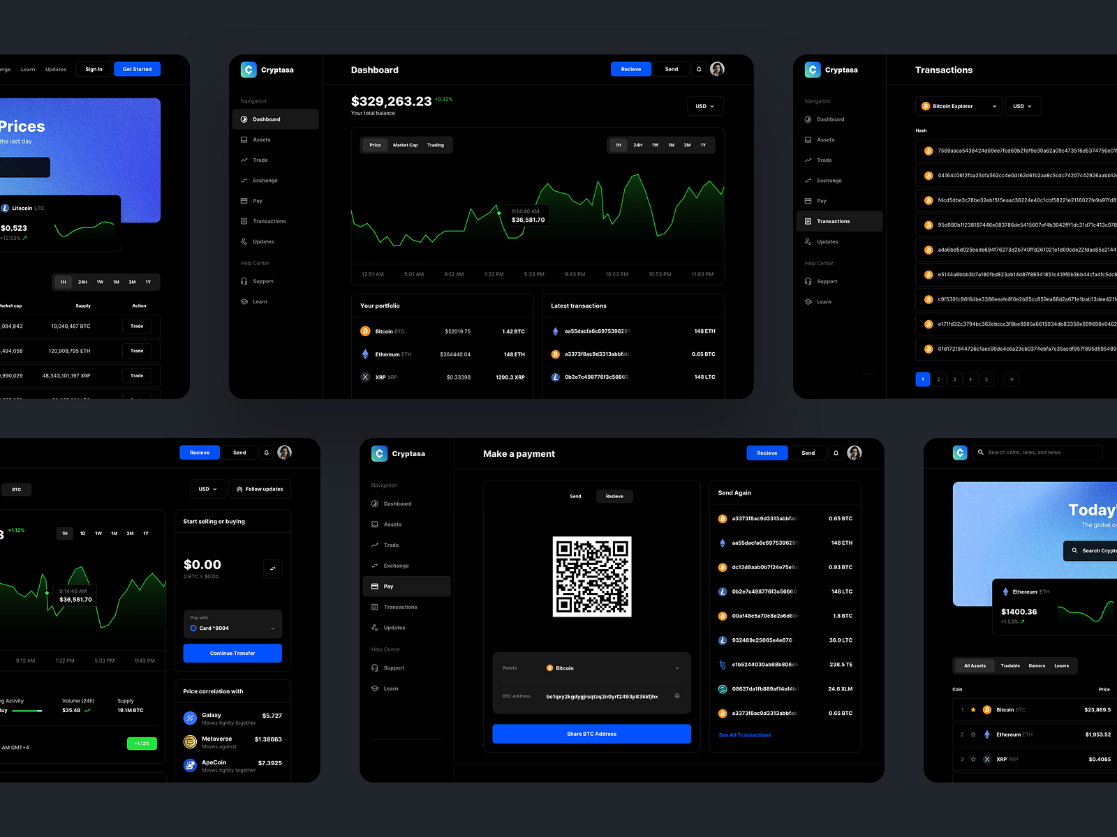 Dark Theme for Cryptocurrency Trading App by WhiteUI.Store on Dribbble
