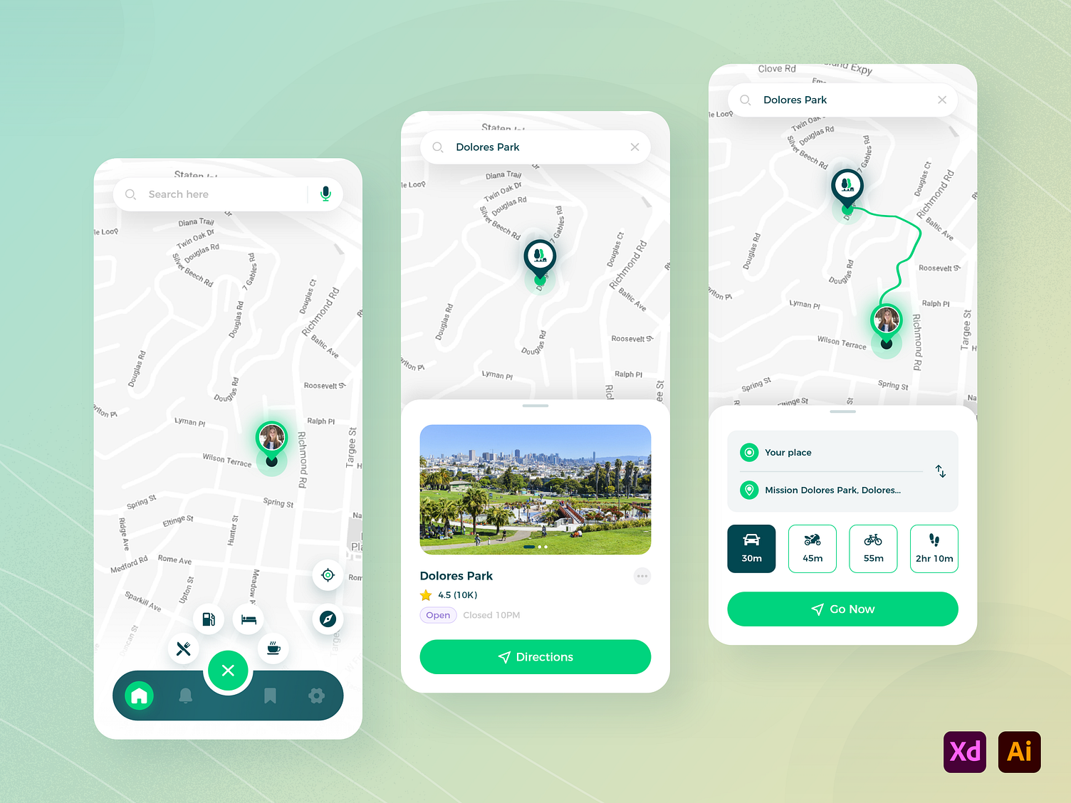 Map & Navigation 🧭 App UI Kit by CMARIX TechnoLabs on Dribbble