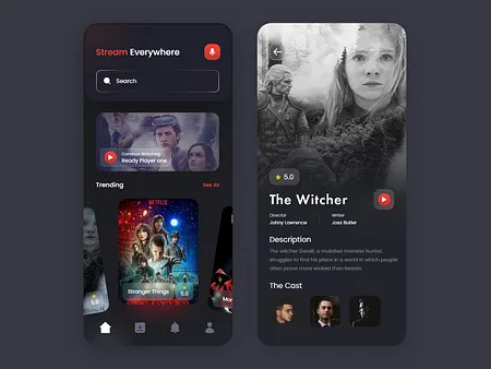 Streaming UI designs, themes, templates and downloadable graphic ...
