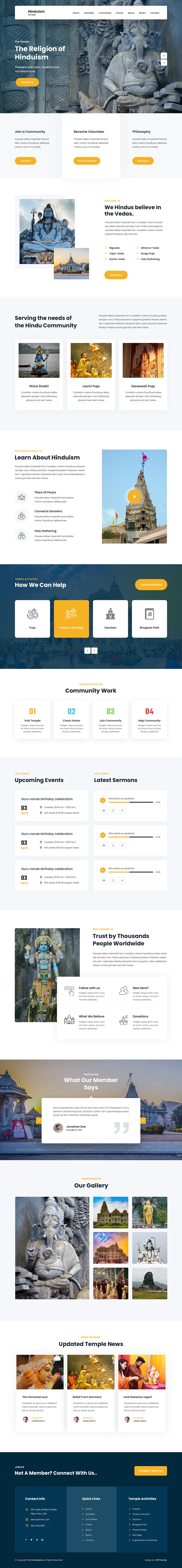 Hindu Temple Website Design designs, themes, templates and downloadable ...