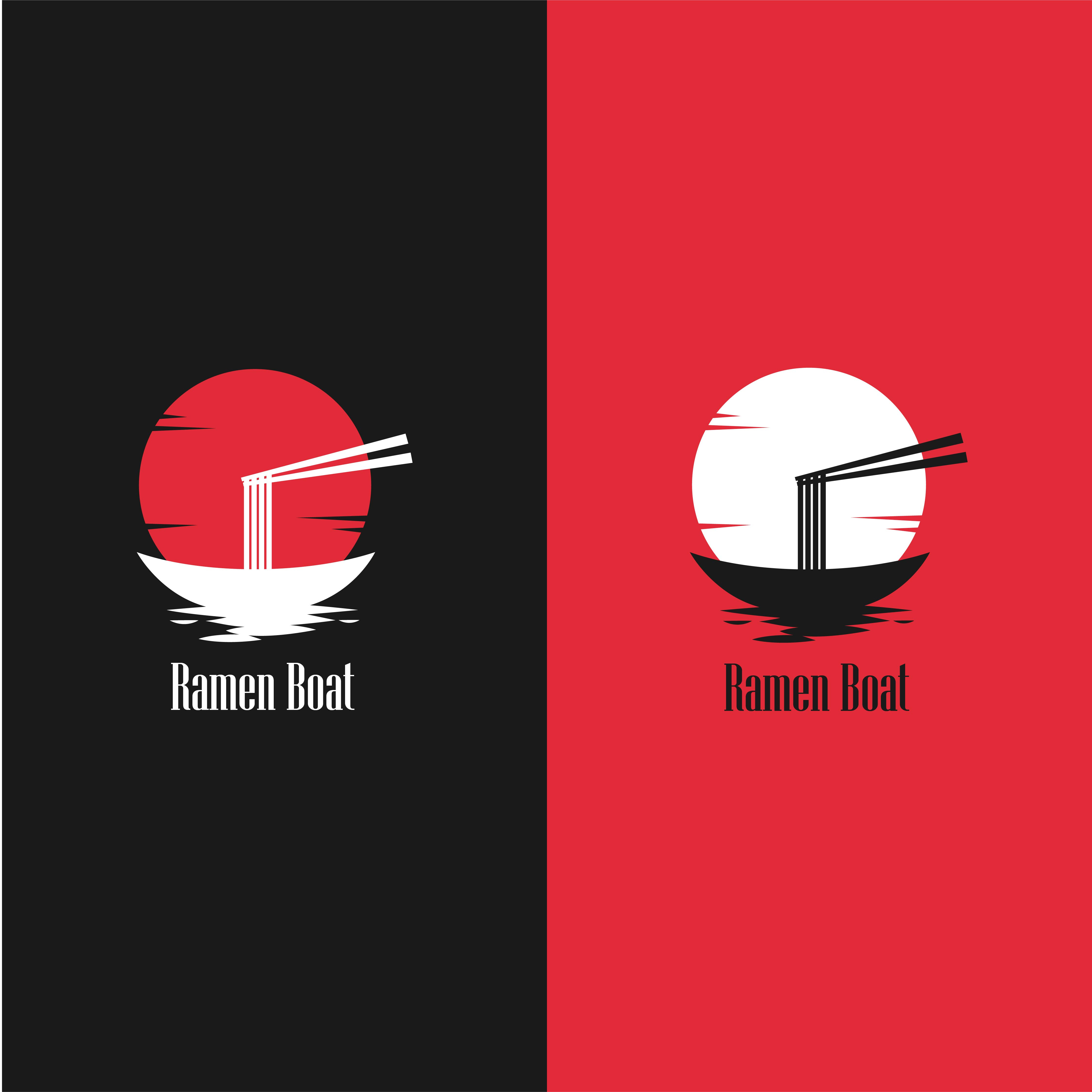 ramen boat logo by Muh Iqbal Kholili on Dribbble