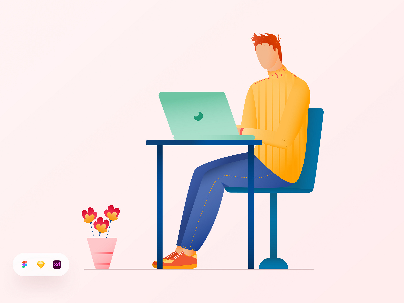 Developer Illustration. by UIHUT - UI UX Design Agency on Dribbble