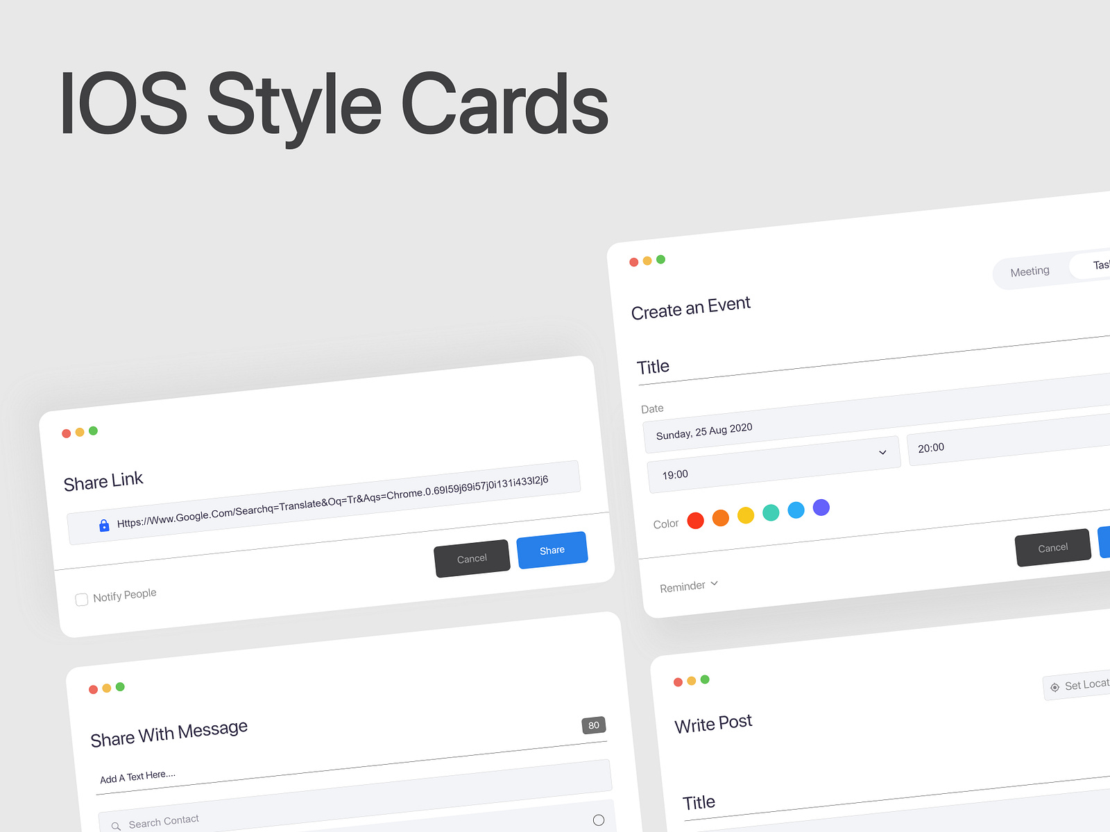 IOS Style Cards by Eti Shefer on Dribbble