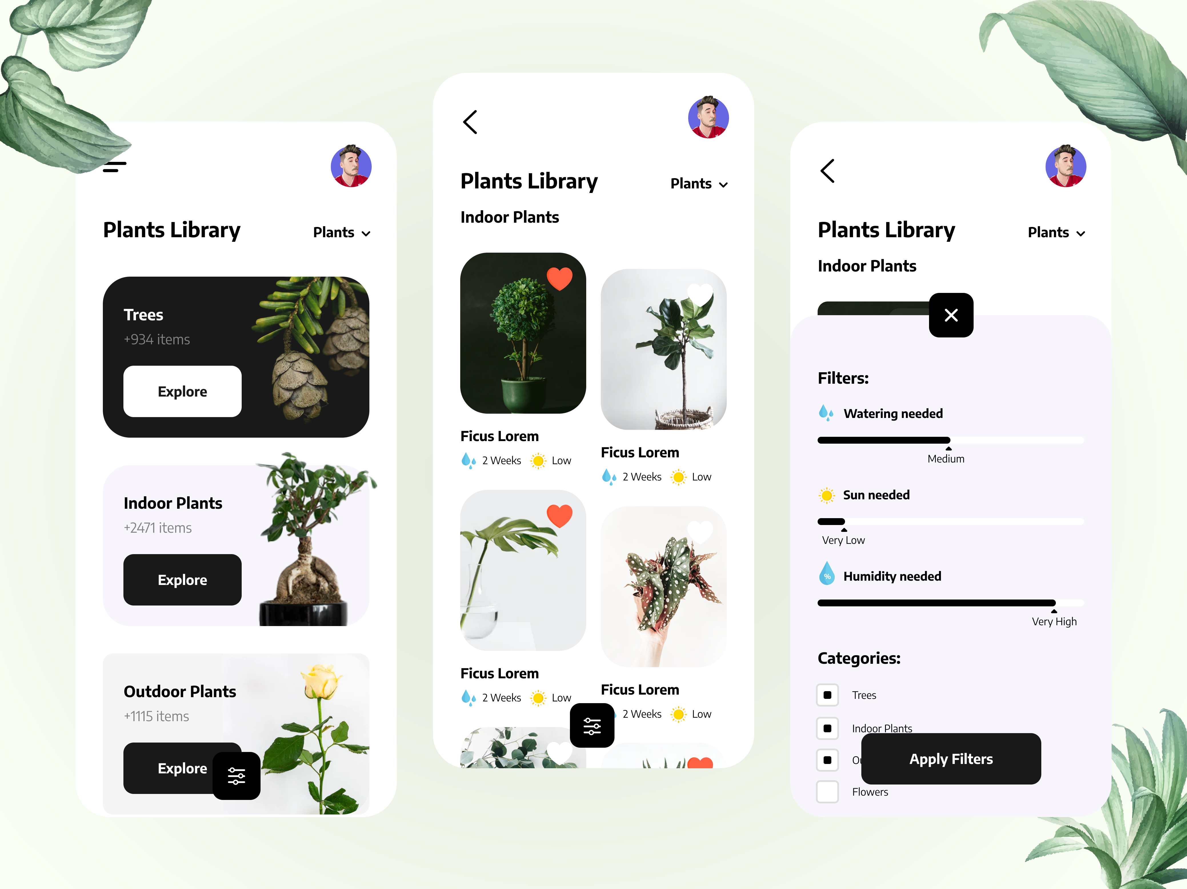 Botanic. Plants Library App 🌱 by Mikołaj Gałęziowski on Dribbble