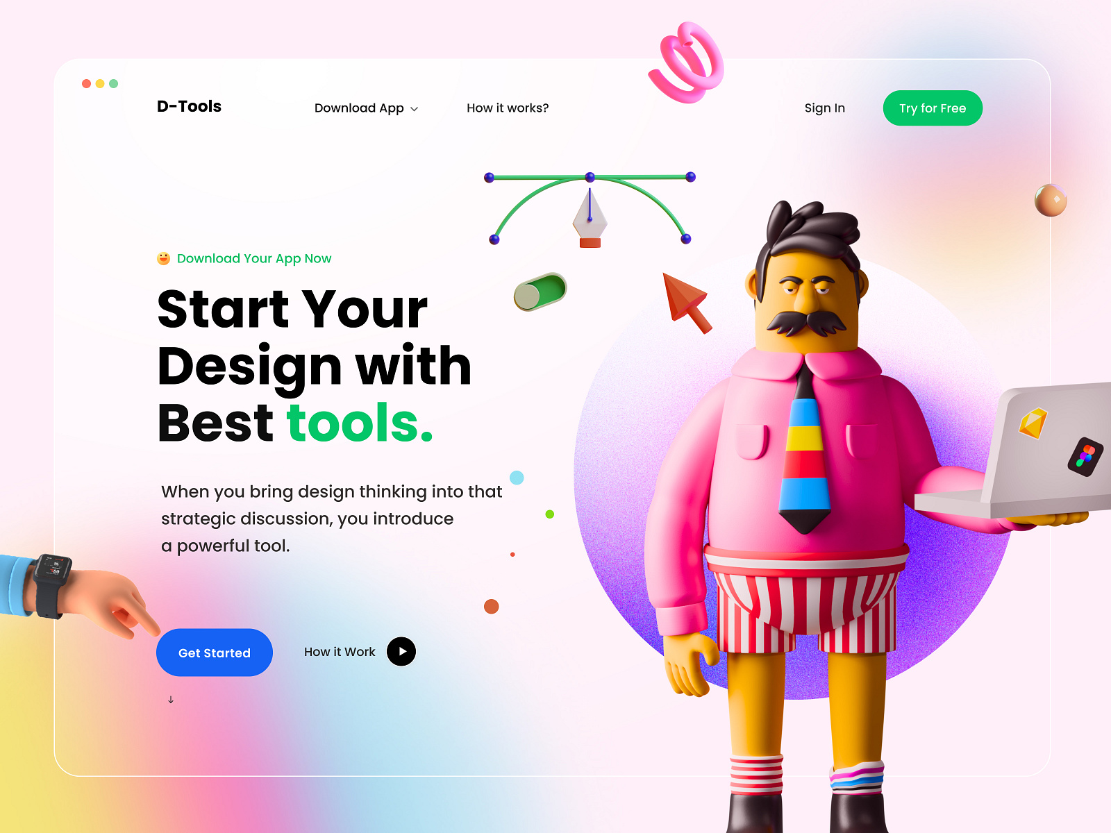Design tools Header Web UI Exploration by Madhu Miah on Dribbble