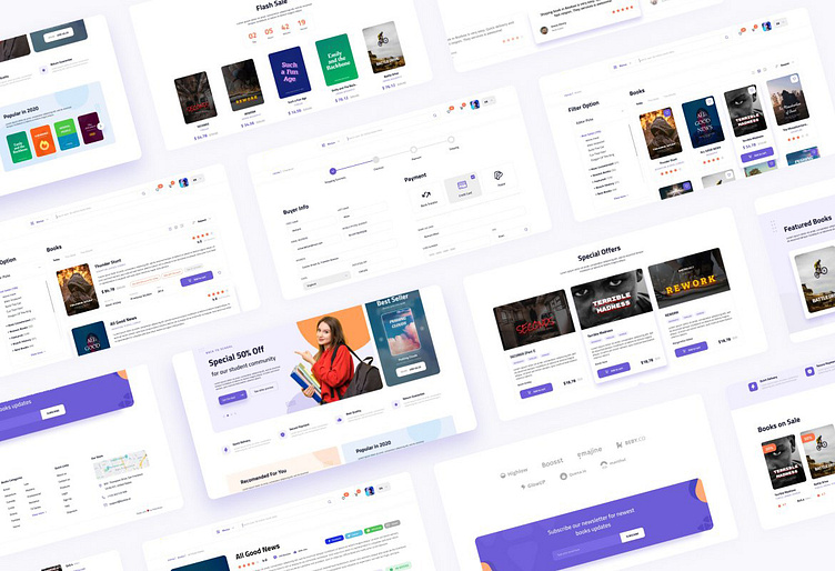 Book Website Design by Aidas Ciziunas on Dribbble