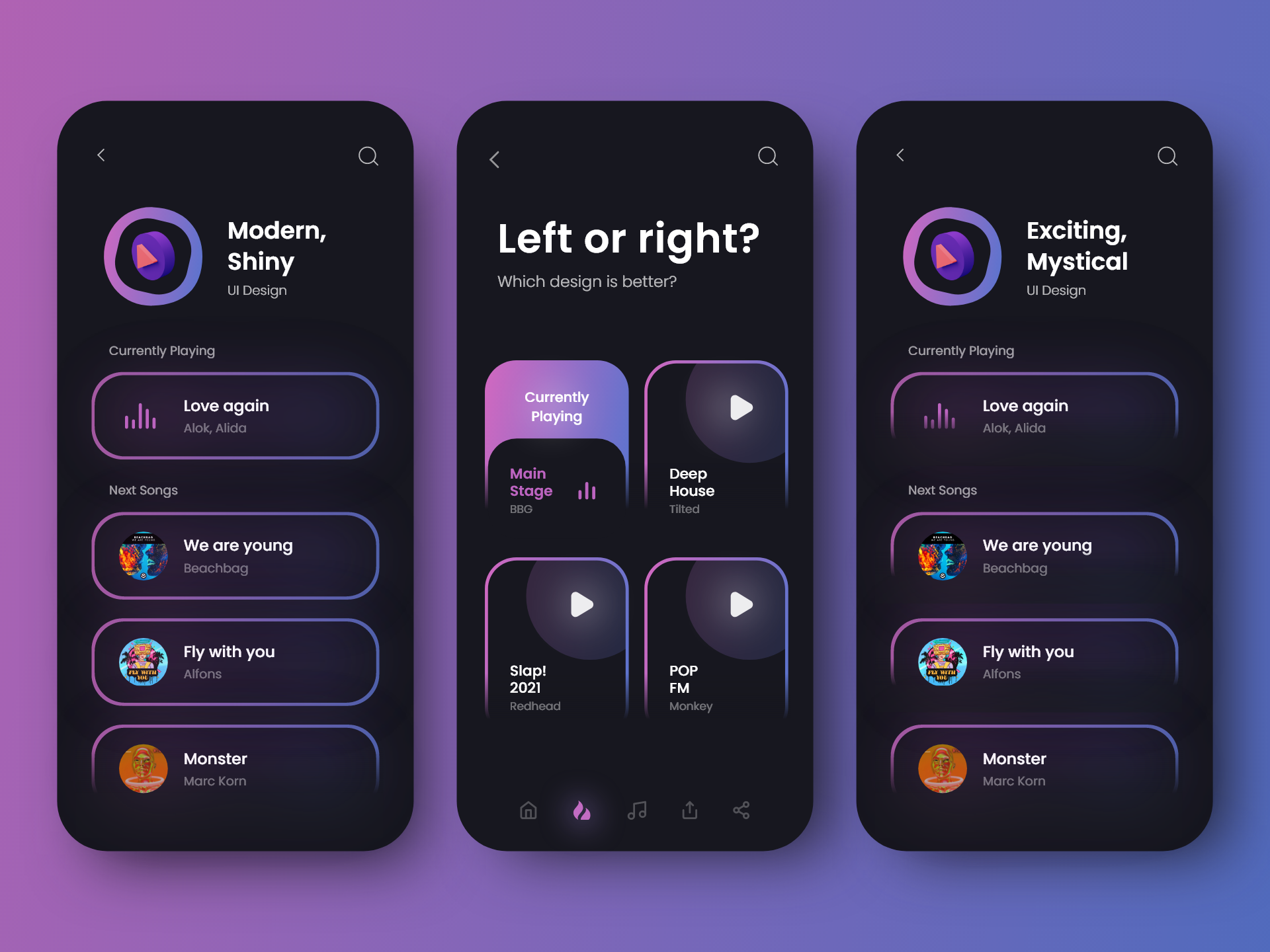 Music App - Mobile Design by Julius Branding for Alphadesign on Dribbble