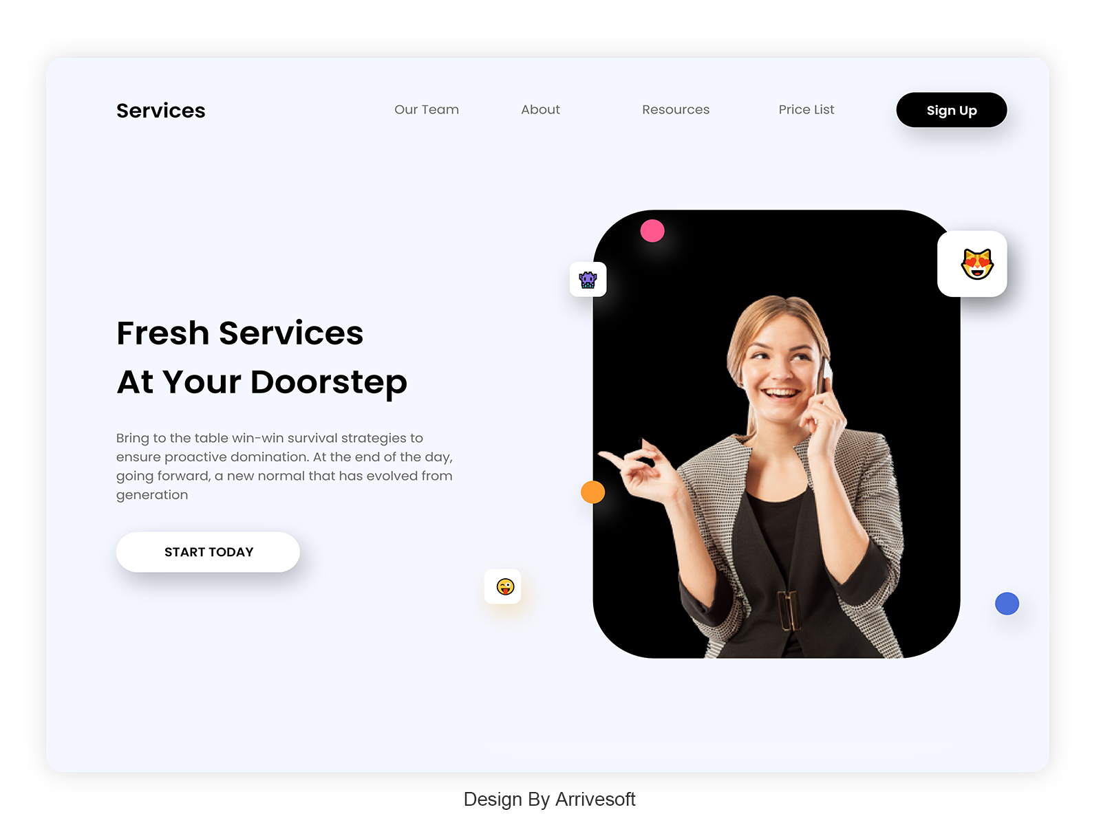 Services website design by Arrivesoft on Dribbble
