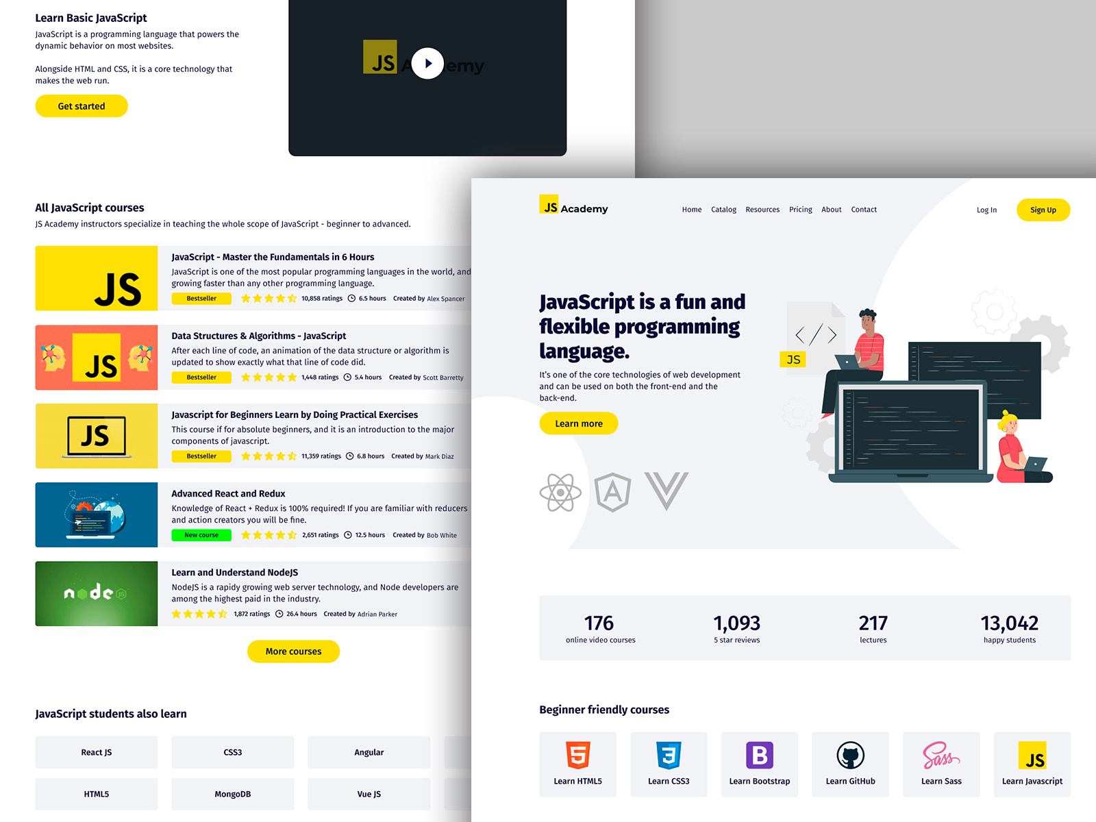 Design for JS Academy by Axwell Design on Dribbble