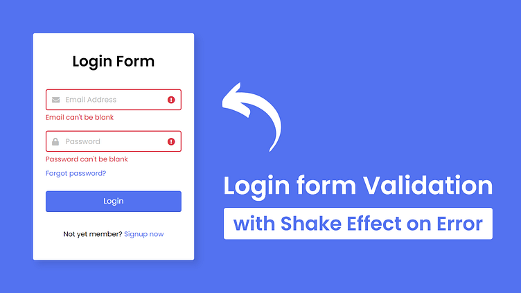 Login Form Validation in HTML CSS & JavaScript by CodingNepal on Dribbble