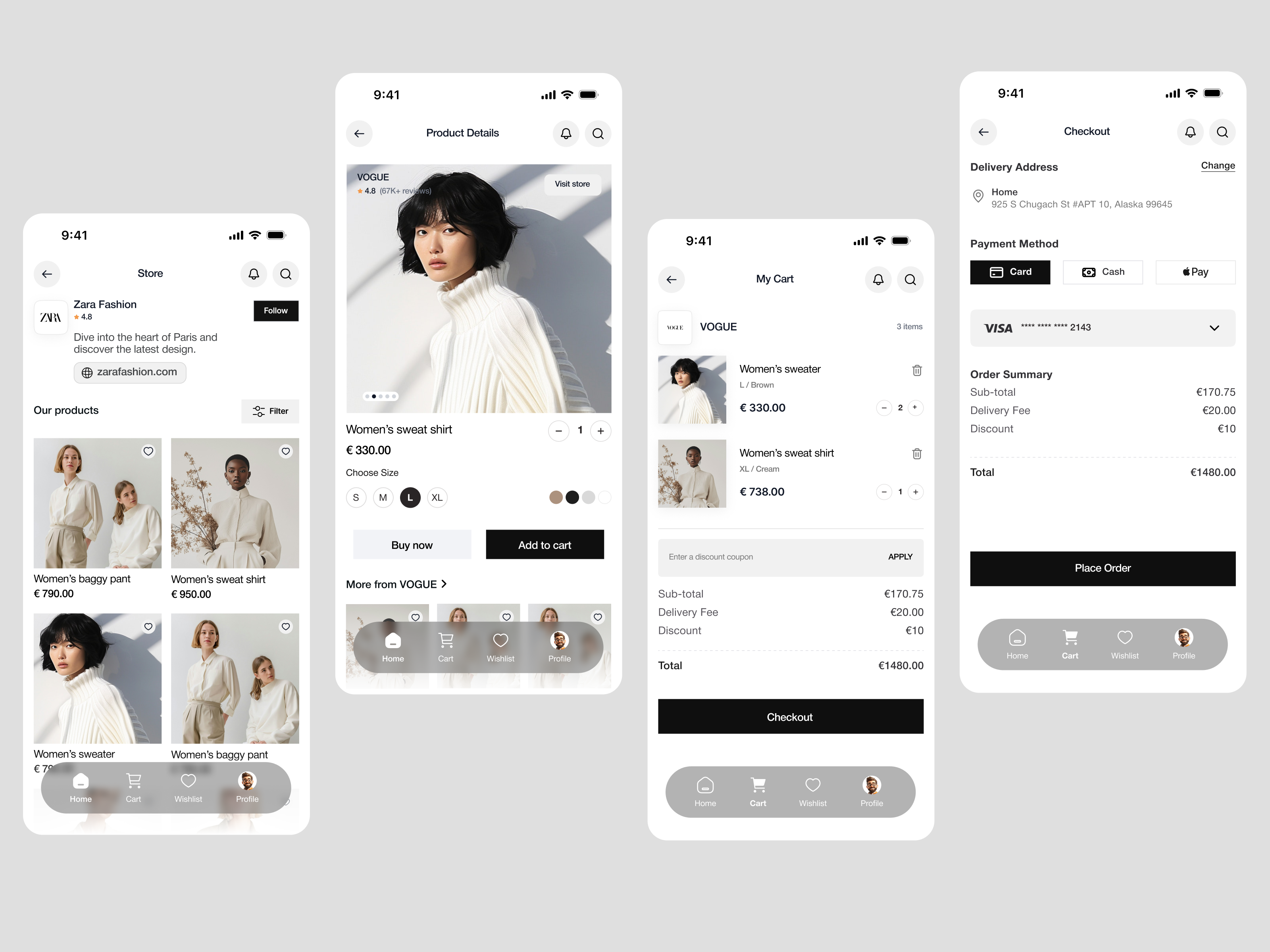 E-Commerce Fashion Mobile App UI/UX Design | SwiftShop by Creative Axis | UX Rockstars on Dribbble