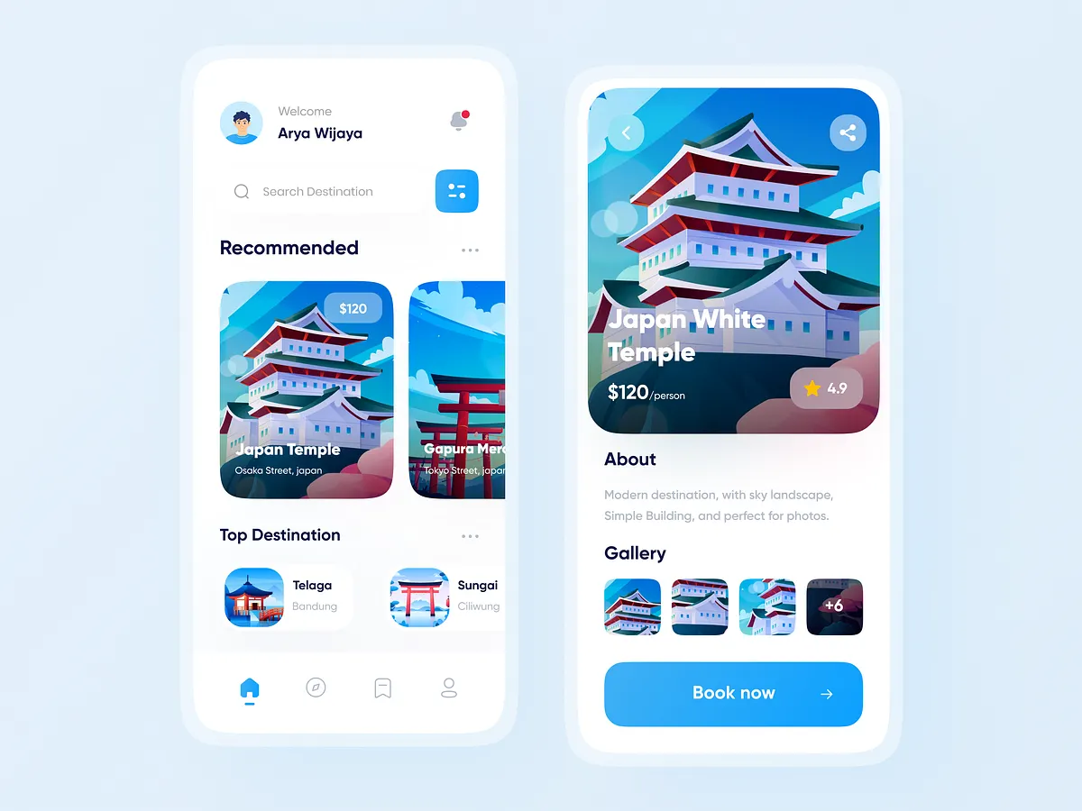 Tourism App designs, themes, templates and downloadable graphic ...