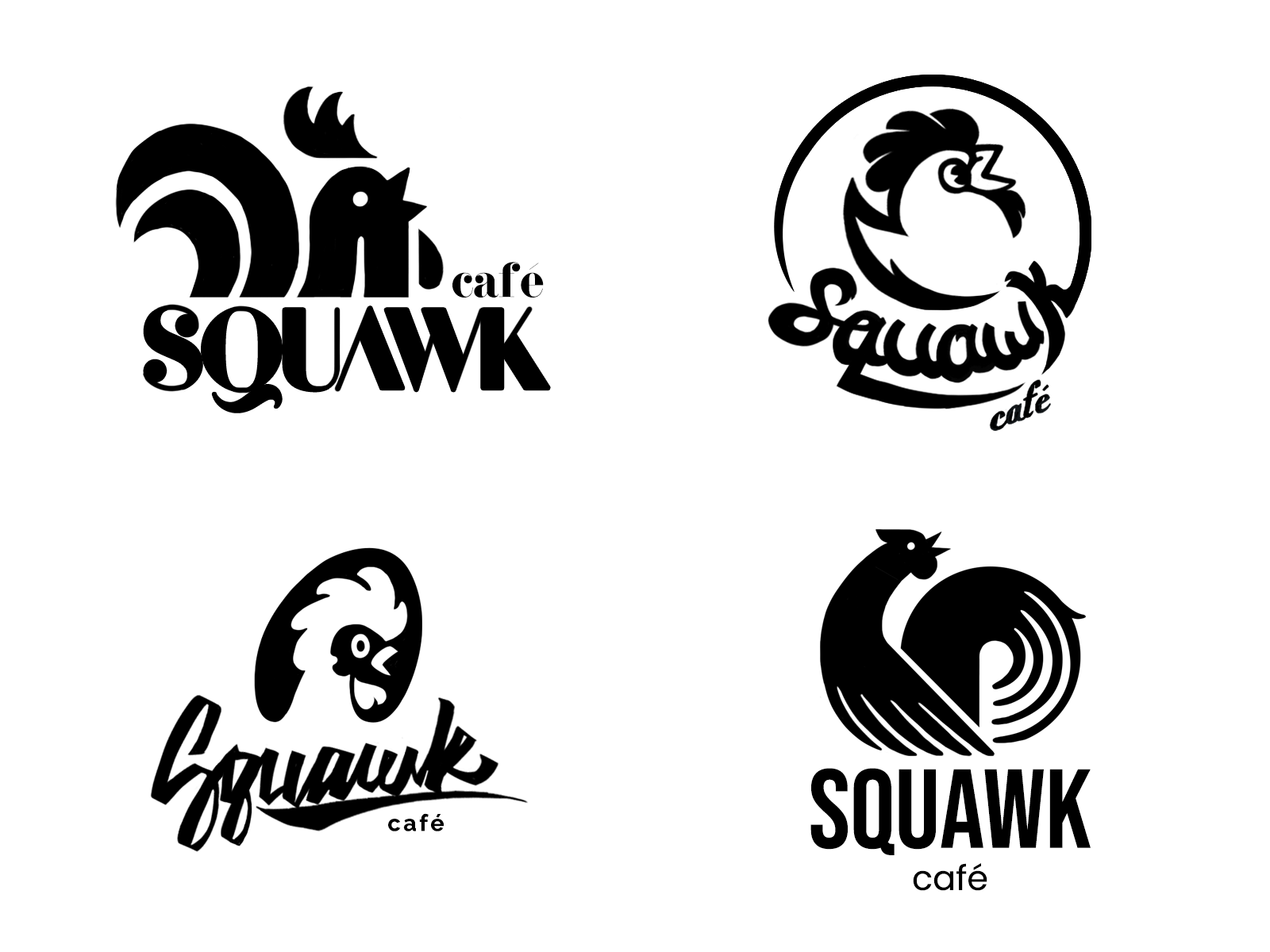 Squawk Café - Logo Exploration by Anthony DiPaolo on Dribbble