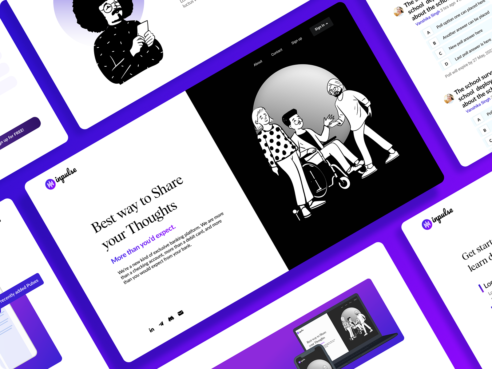 Polling Site UI Concept by Abhinav Gupta on Dribbble