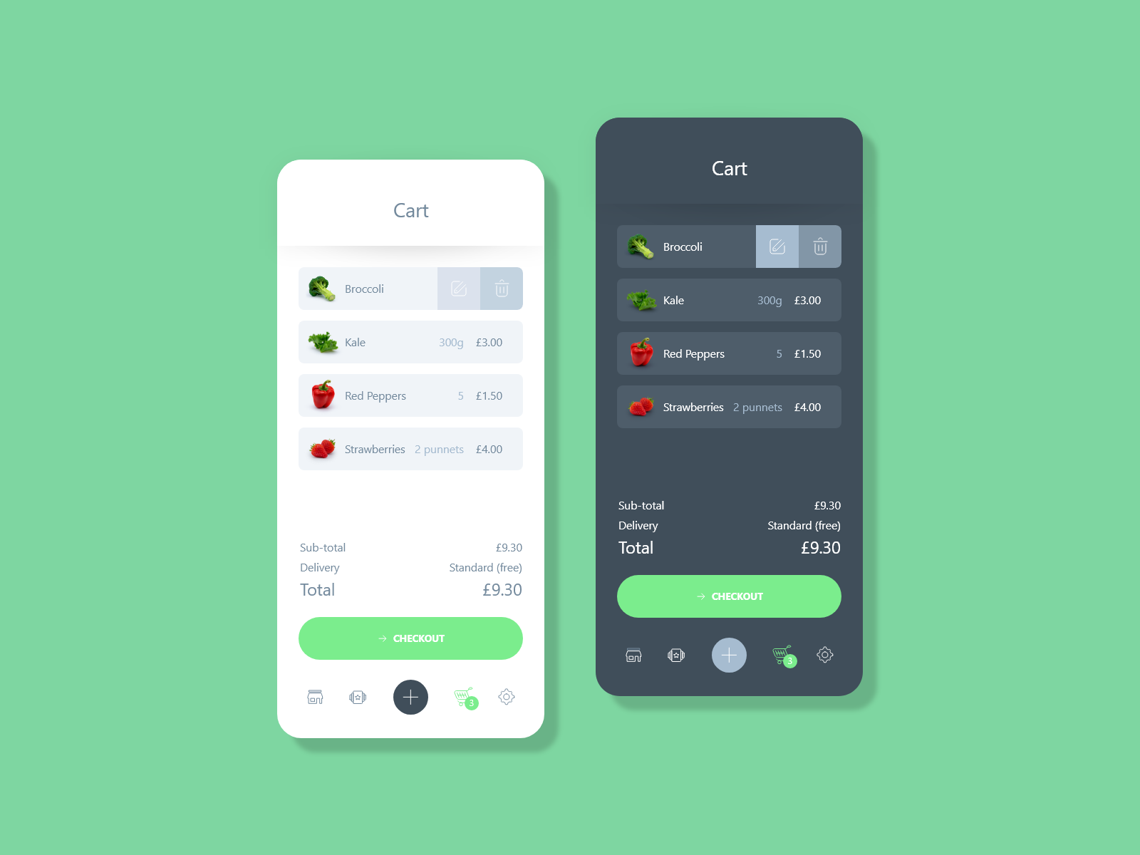 Shopping Cart UI by darius95 on Dribbble