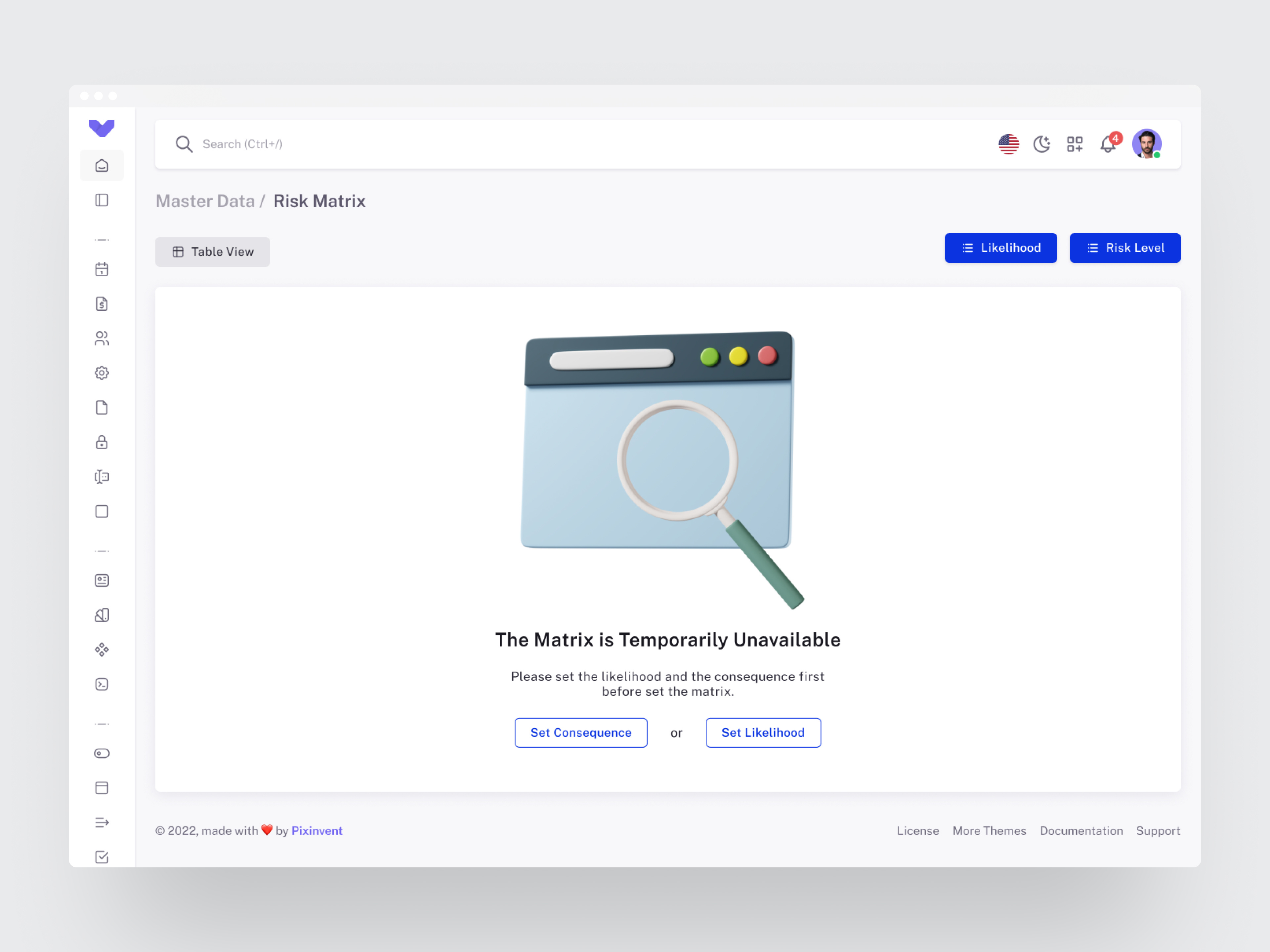 Risk Matrix UI Design (Enterprise Risk Management) by Nur Fauzia ...