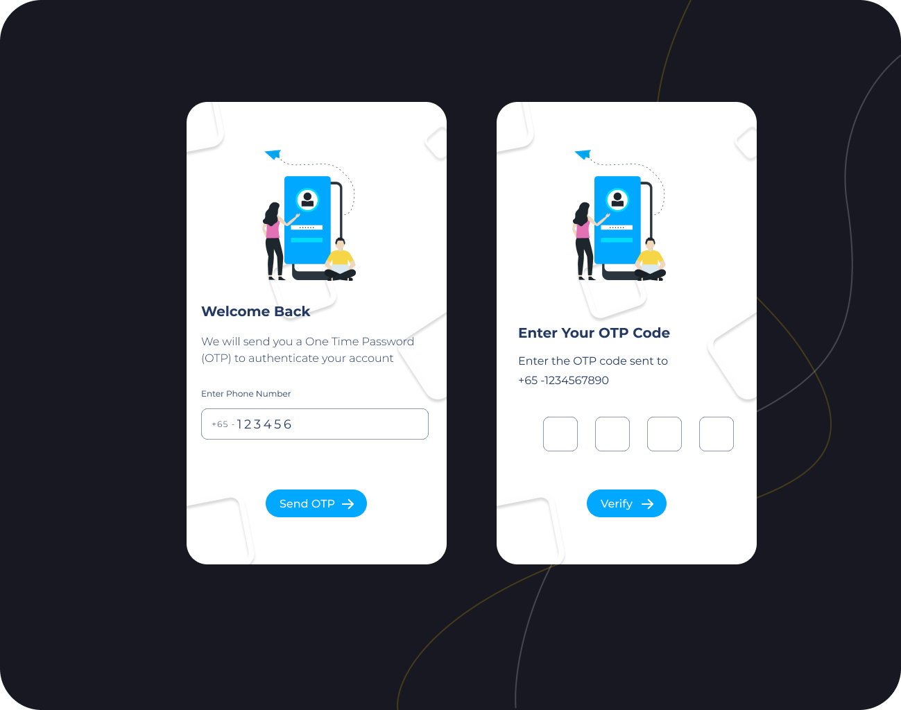 Login page / OTP by Sabaritha on Dribbble