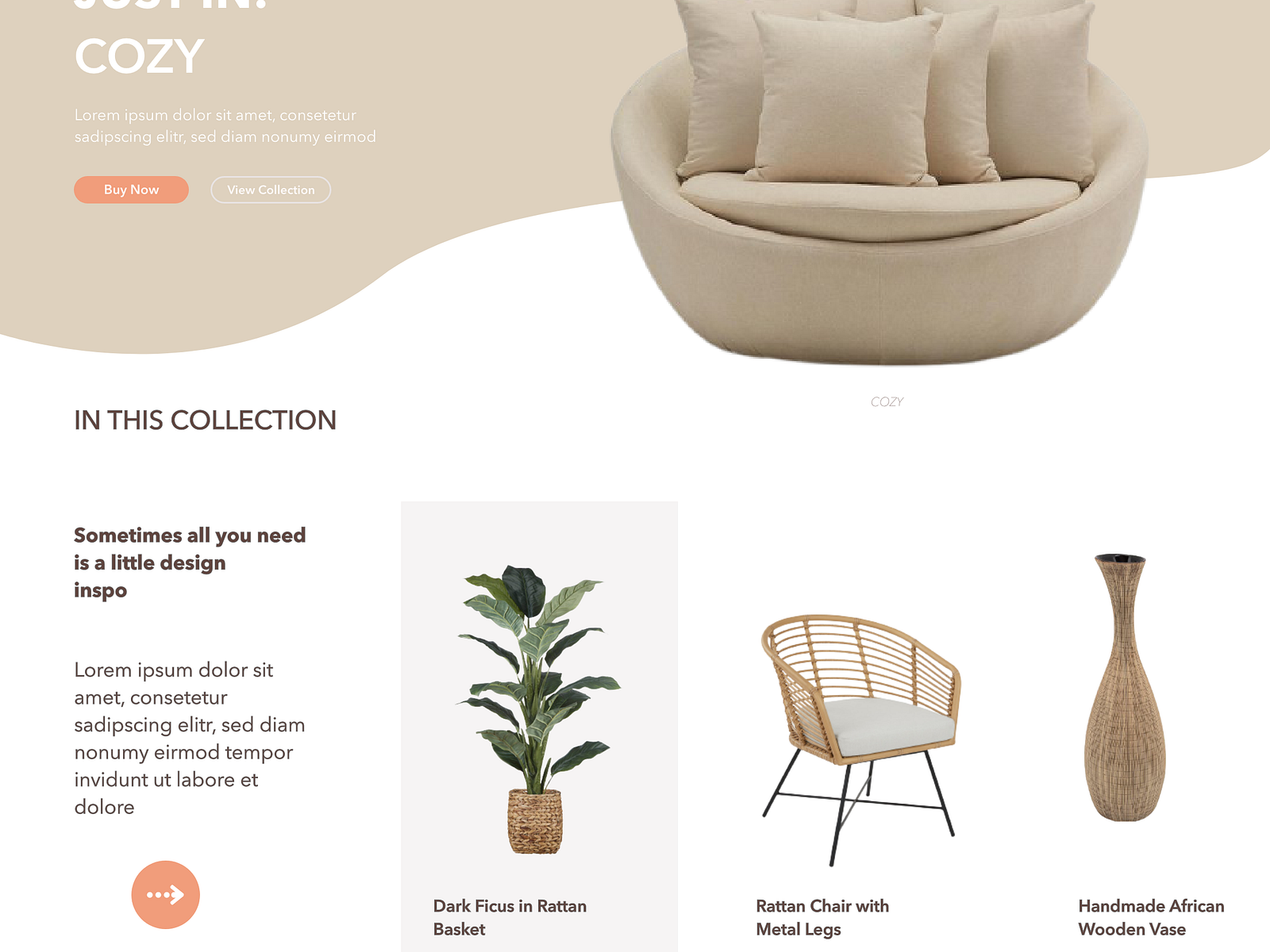 COZY Web Landing Page by Seyram on Dribbble