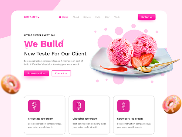 E-commerce Ice Cream Header Exploration by Towshif Mahir on Dribbble