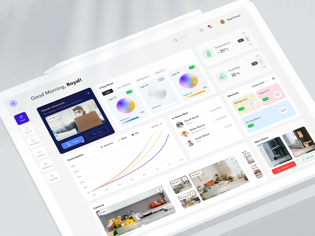 Smart Home Dashboard designs, themes, templates and downloadable ...