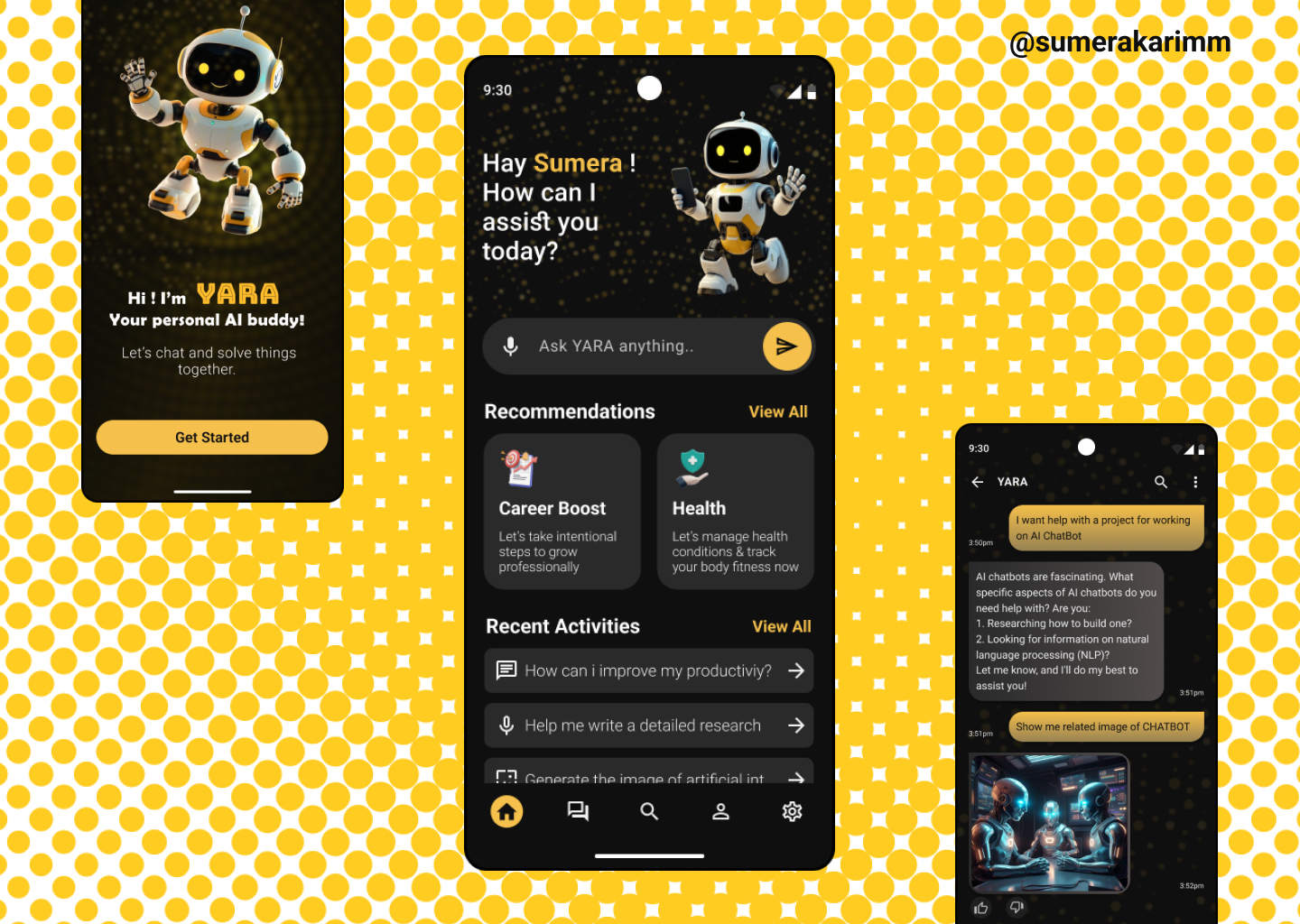 YAARA - AI BUDDY by Sumera Karim on Dribbble