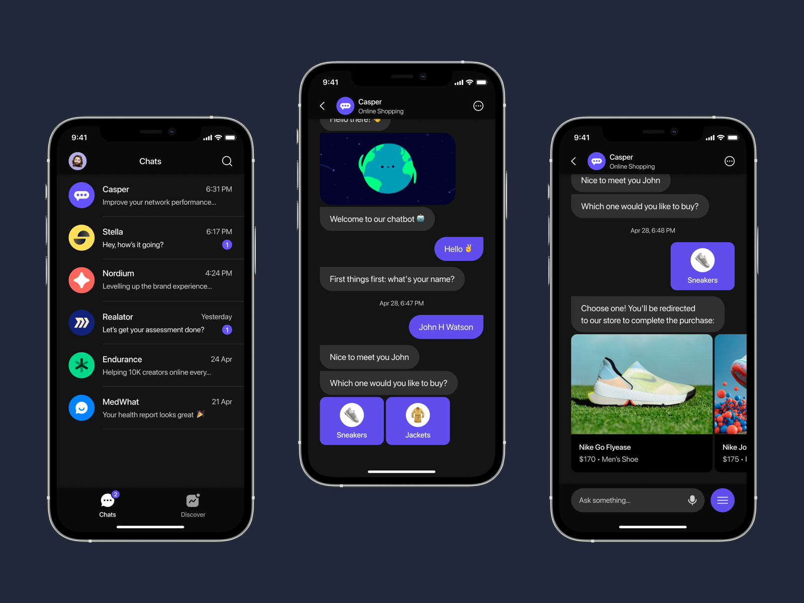 Comet - Interactive Chatbot App (Dark Version) by MD Fatih Takey on ...
