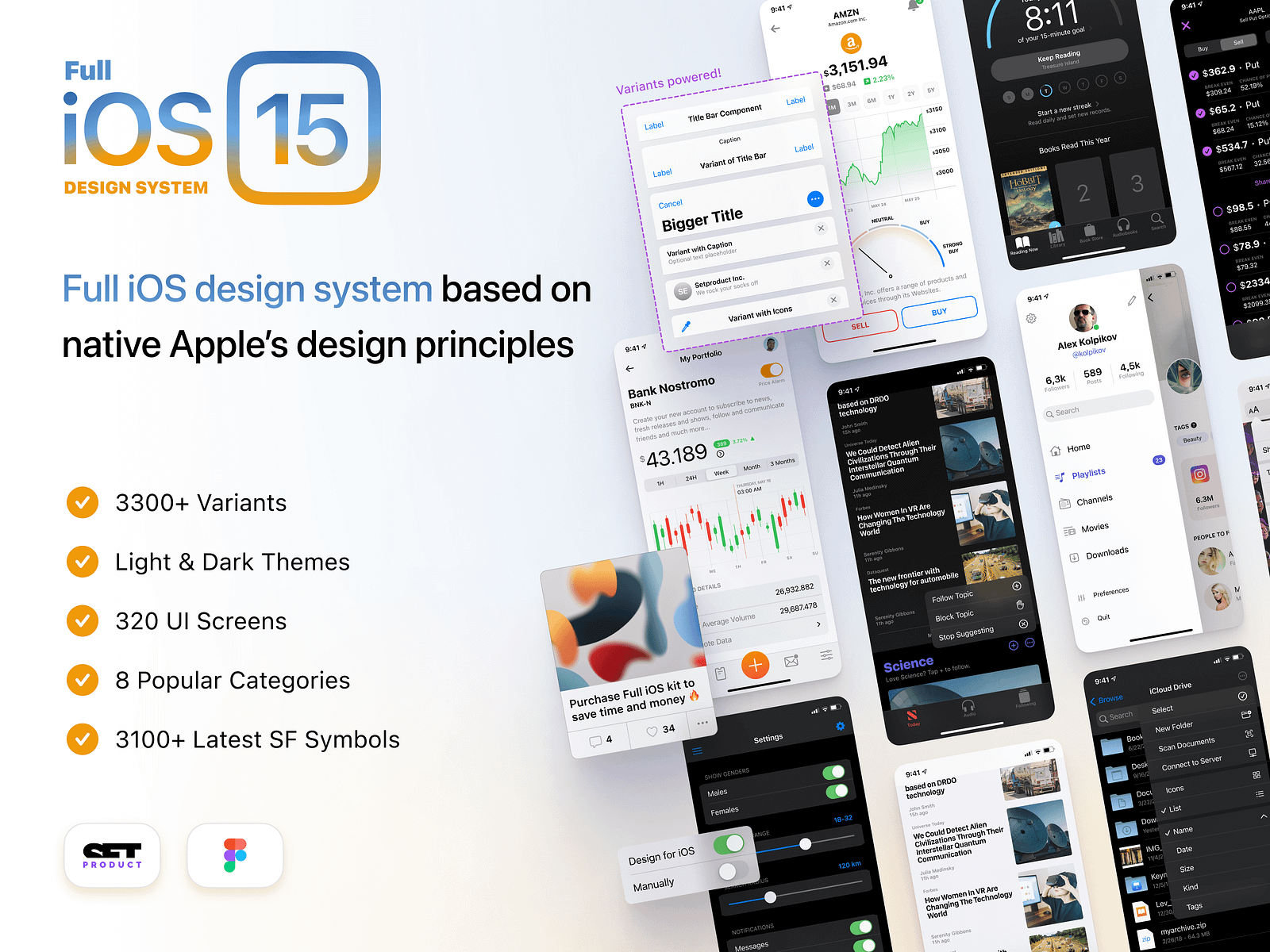 Full iOS 15 UI Kit by kolpikov on Dribbble