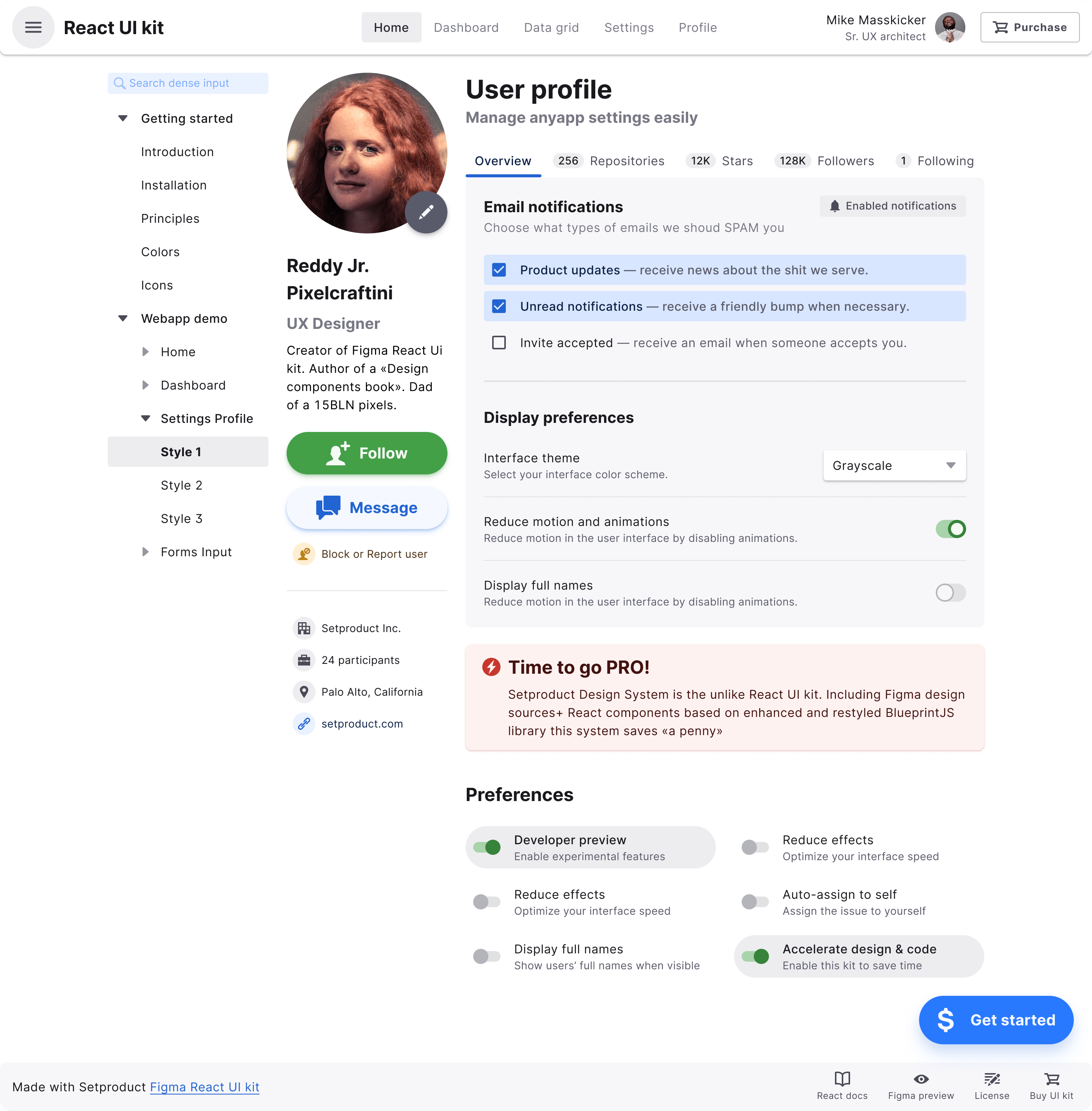 Figma React system — 2 in 1 UI kit to design & code by Roman Kamushken ...