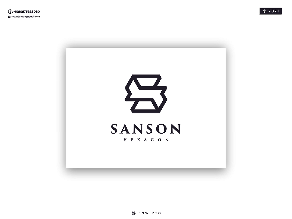 SANSON HEXAGON LOGO by Enwirto on Dribbble
