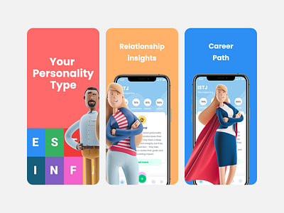 Personality Types App by Tasha V. on Dribbble